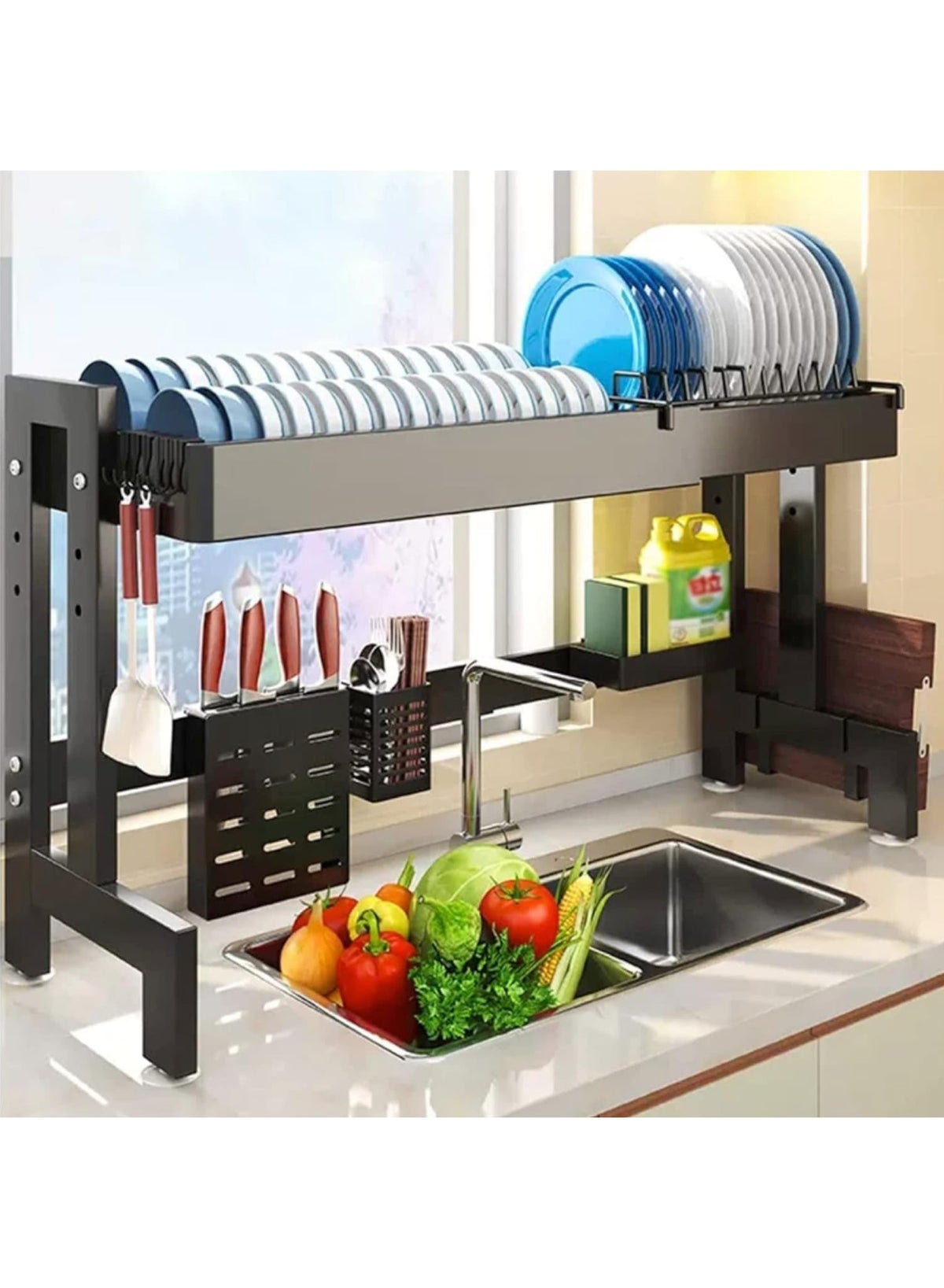 Rock Pow Dish Drying Rack Above Kitchen Sink, 64 – 100 CM Length ...