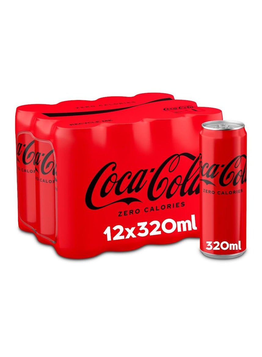 Coca-Cola Zero Calories Carbonated Soft Drink 12 x 320ml | Best Price ...