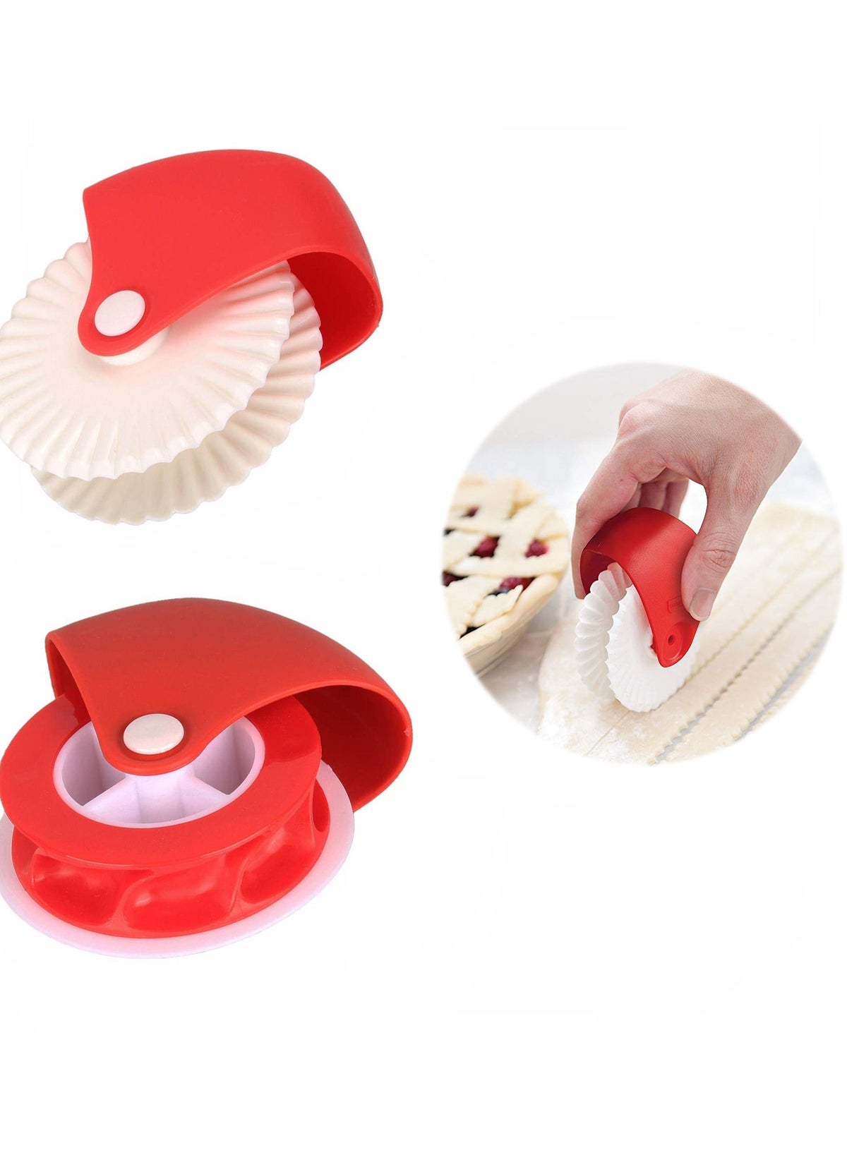 Generic Pastry Wheel Decorator and Cutter Beautiful Pie Crust, 2Pcs ...