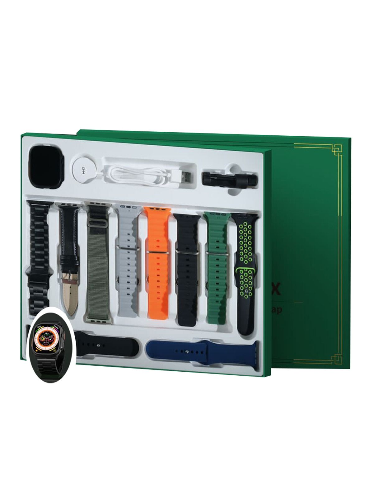 modio Modio U9 Ultra 2 Max 49mm Full Screen HD Smart Watch with 10 Set ...