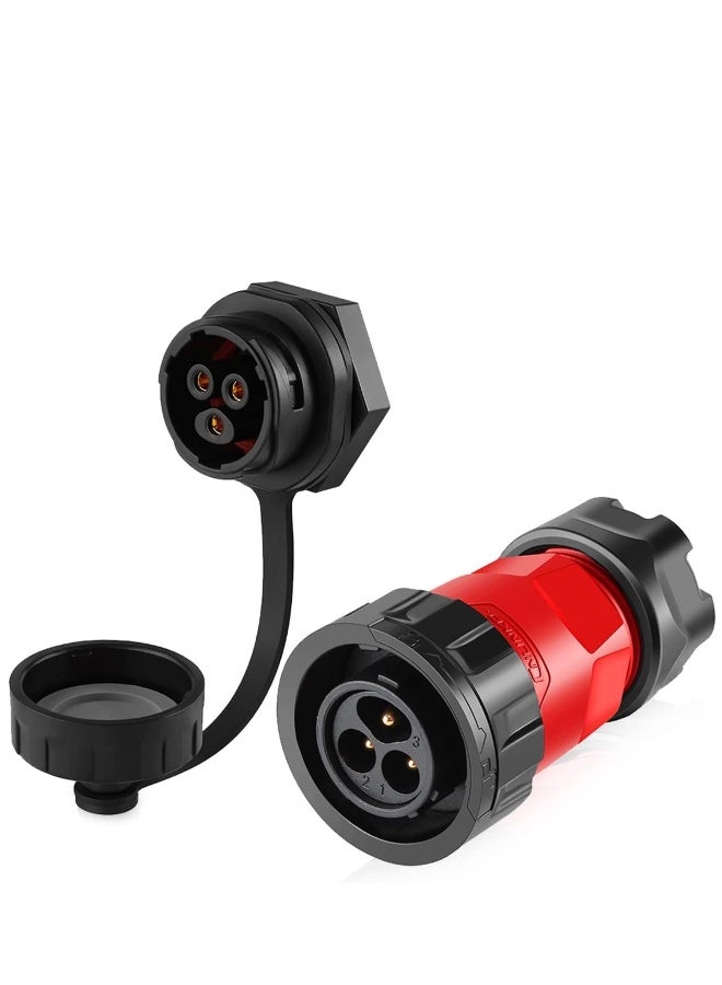 Generic 3 Pin Waterproof Connector, Industrial Power Circular Connector ...