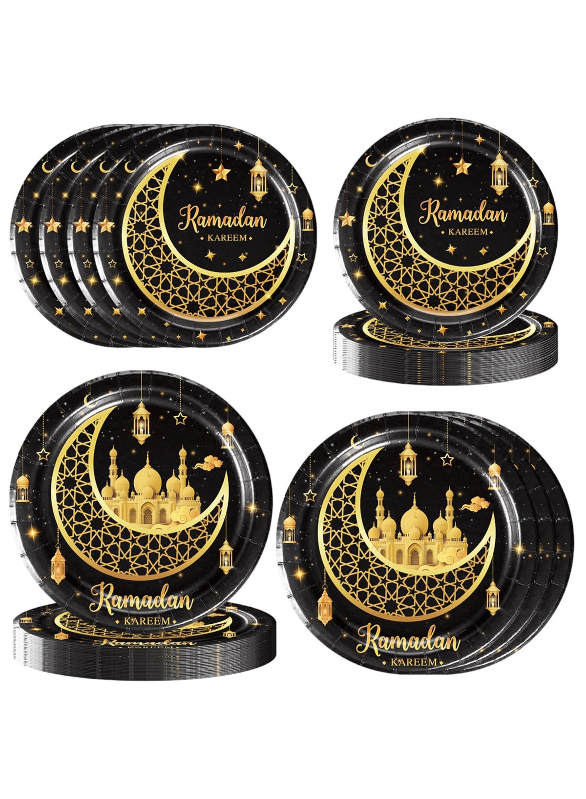 Highland 50 Piece Ramadan Kareem Disposable Paper Plates Set | Best ...
