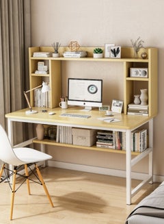 Shofenkei Shofenkei Space-Saving Study Desk with Shelves, Multipurpose ...