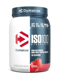 Dymatize ISO 100 Hydrolyzed Whey Protein Isolate 1.34lb Strawberry 610g ...