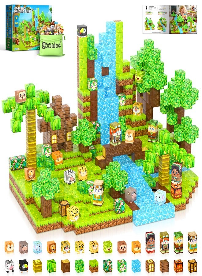 Gooidea 150 Magnetic Blocks - Mine Magnet Game Building Craft, STEM ...