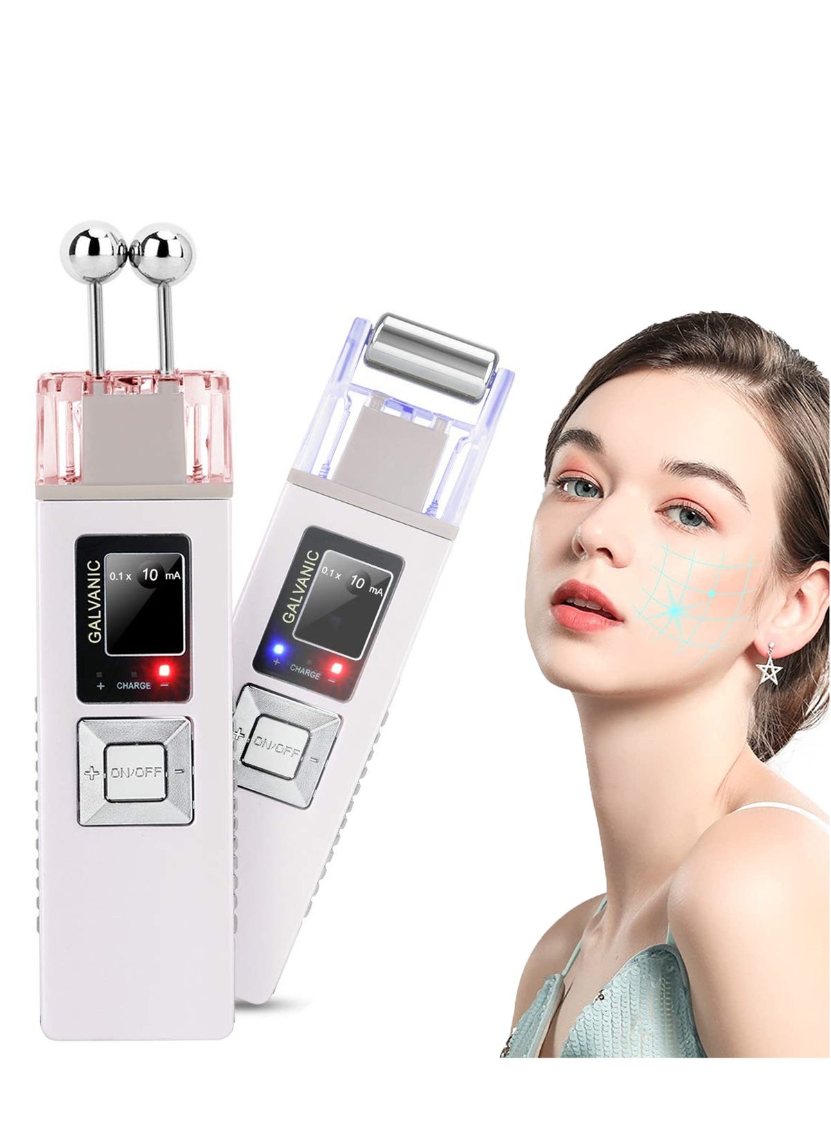 Barakah 2 in 1 Galvanic Skin Firming Machine, Portable Facial Device ...