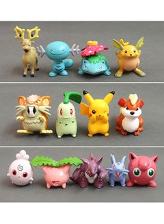 Exlene 13pc 3-5cm Pokemon Raticate Chikorita Rattata Venusaur ...