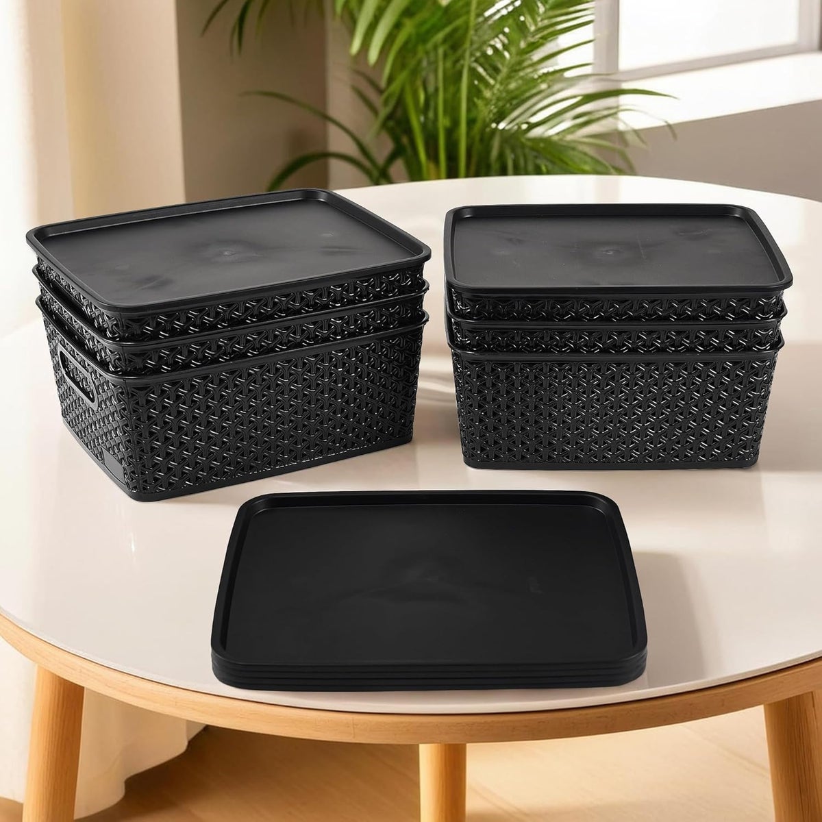 Kuber Industries 6 Pcs Stackable Plastic Storage Box with Lid | Best ...