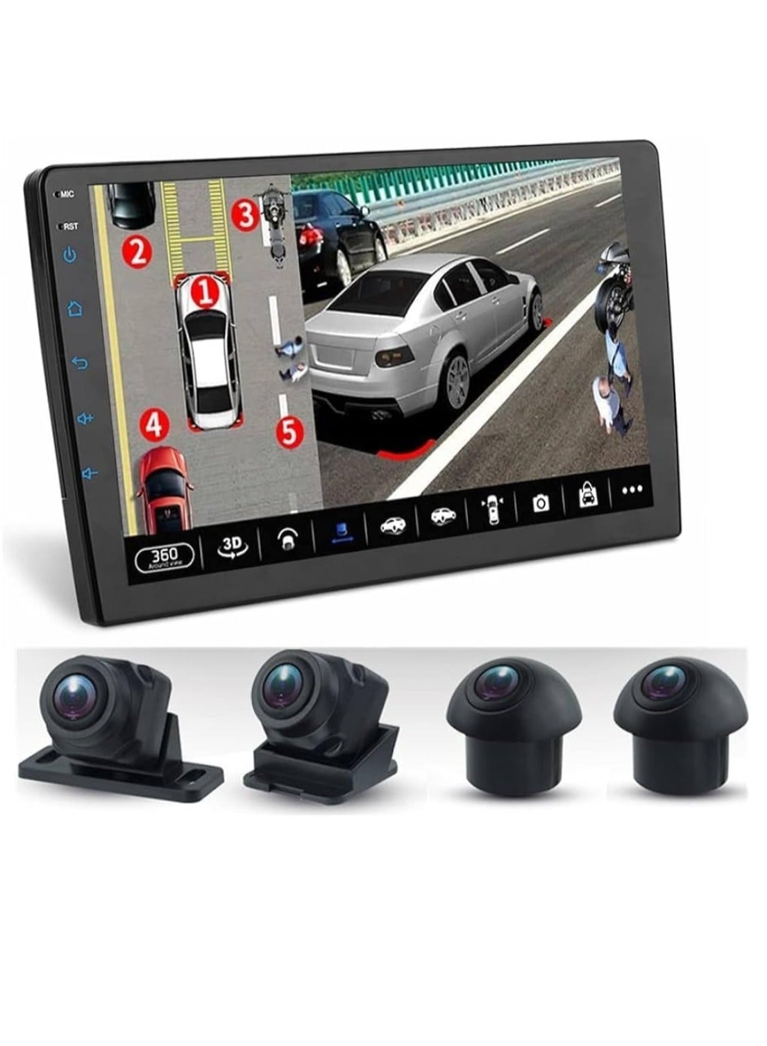 Vierex Car Stereo 9 Inch Android Car 4GB RAM With 360D Panoramic View ...