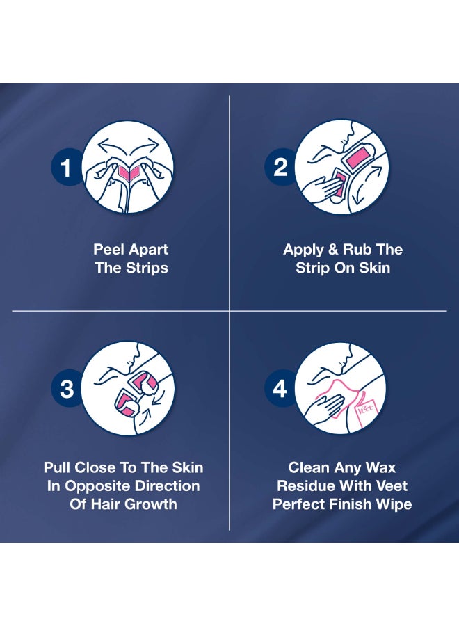Buy Veet Professional Hair Removal Wax Strips For Sensitive Skin Bikini ...