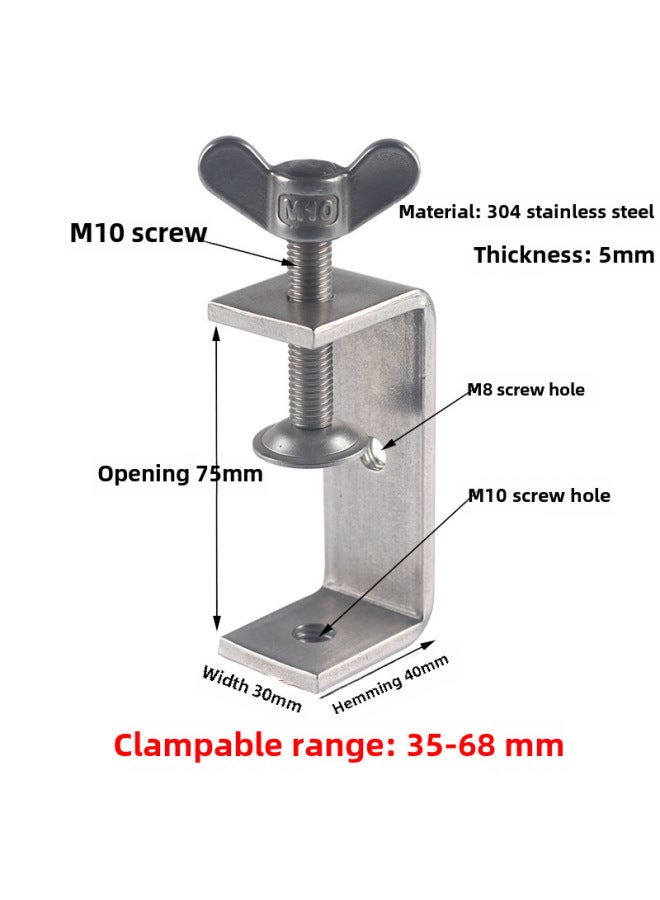 Generic 304 Stainless Steel Tiger Clamp Pipe Clamp Square U-shaped C ...