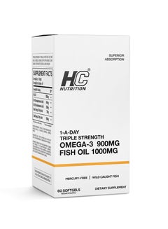 تسوق HC NUTRITION وHC Nutrition Triple Strength Omega -3 60 Softgels ...