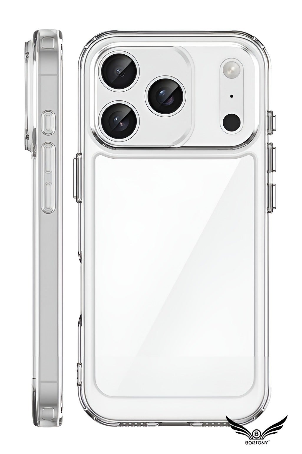 BORTONY iPhone 17 Pro Case Clear, Slim Scratch Resistant Anti-Drop ...