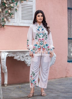 PRASHA Pastel Peach Printed Co-Ord Set With Matching Pants | Best Price ...
