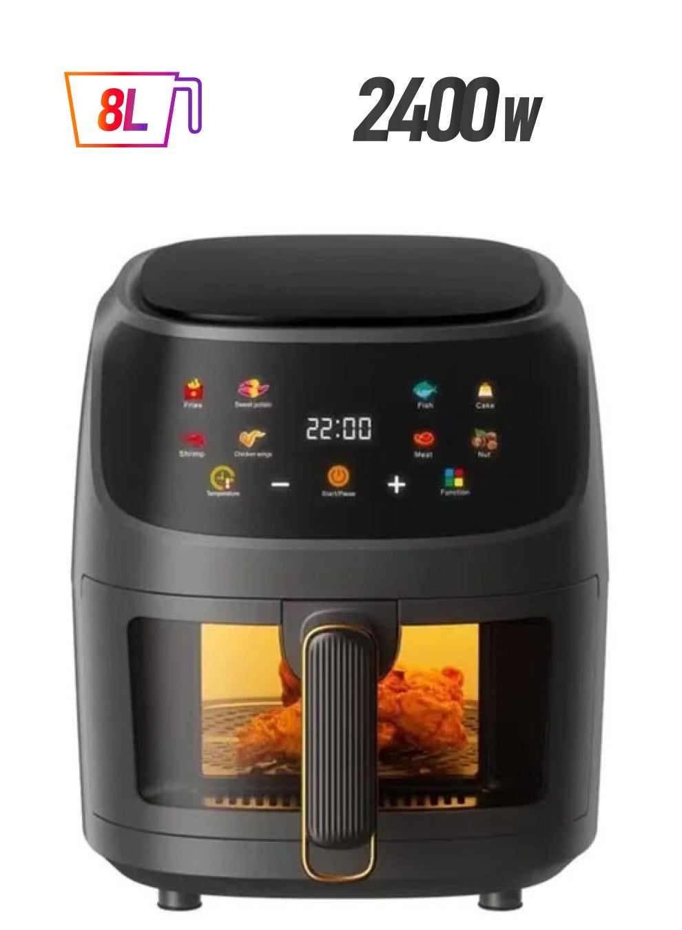 Generic Air Fryer New 8L Large Capacity Visual Air Fryer Smart Touch ...