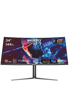 Majesty Majesty 34 Inch Curved 4K UWQHD 3440x1440 Gaming Monitor, Nano ...