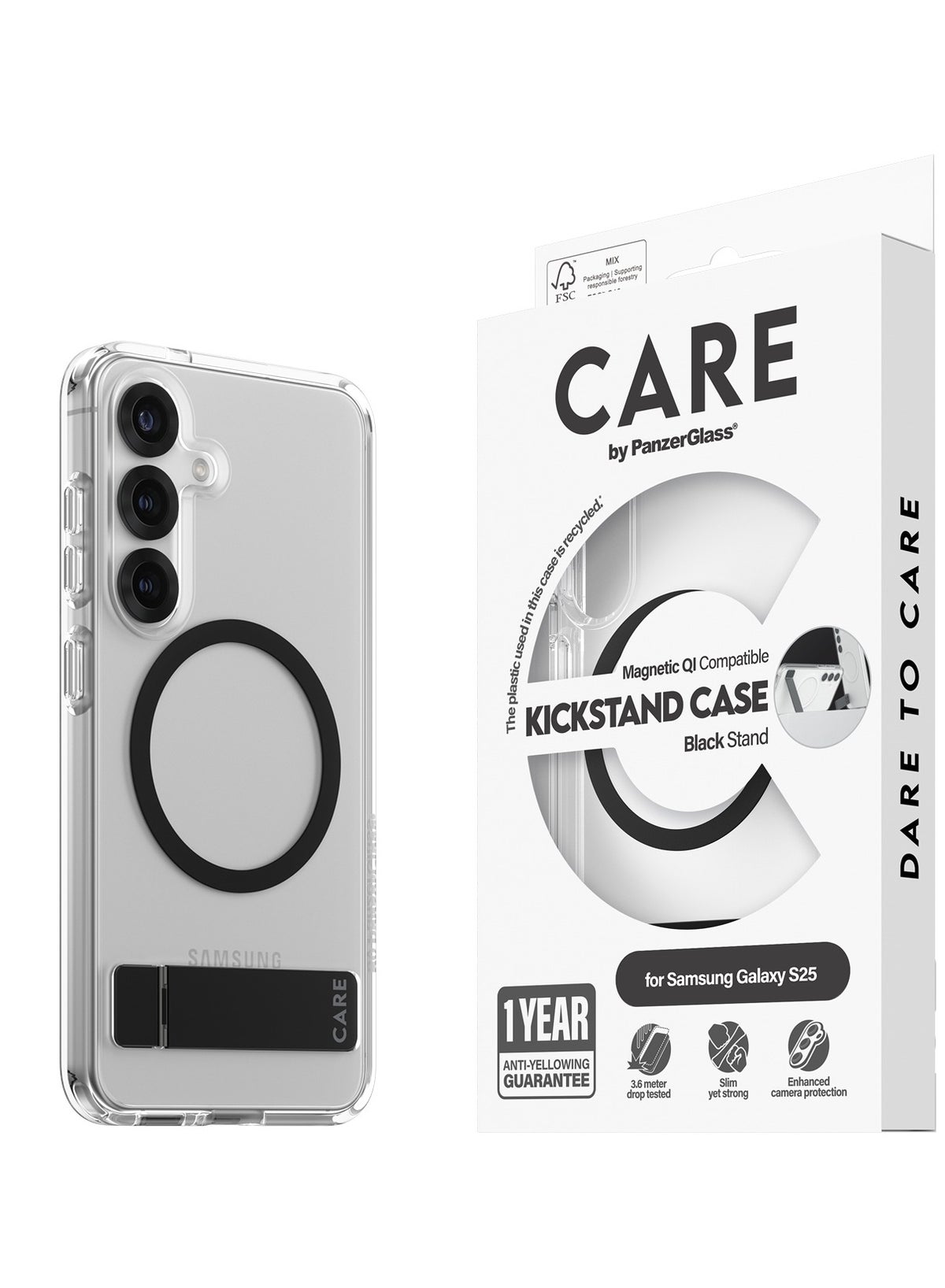 PanzerGlass CARE by PanzerGlass Case with Black Kickstand for Samsung ...