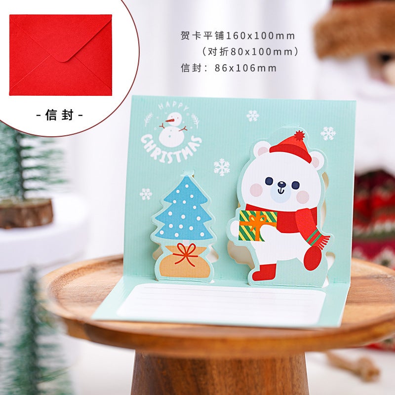 Generic Creative Christmas Greeting Card 3D Stereo Christmas Blessing ...