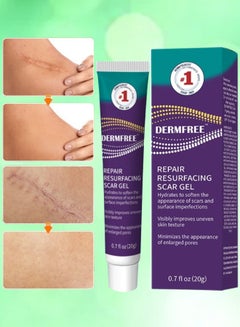 DERMFREE Repair Resurfacing Scar Gel Scar Removal Cream Reduce Scars ...