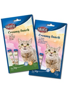 Trixie Cat Treat Combo Of Creamy Tuna & Shrimp Snack And Creamy Chicken ...