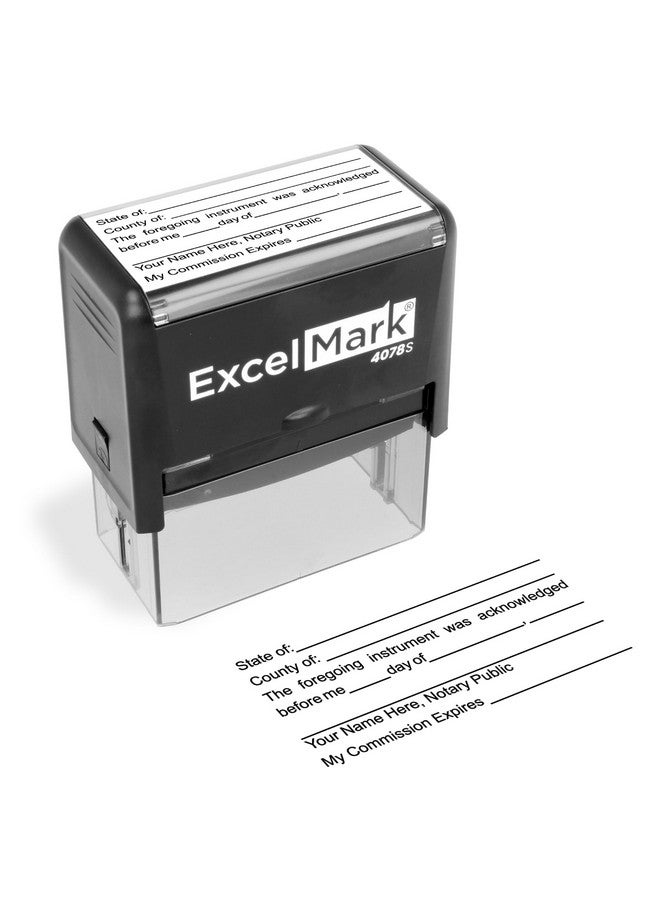 ExcelMark Notary Acknowledgement Stamp - Black Ink | Best Price KSA ...