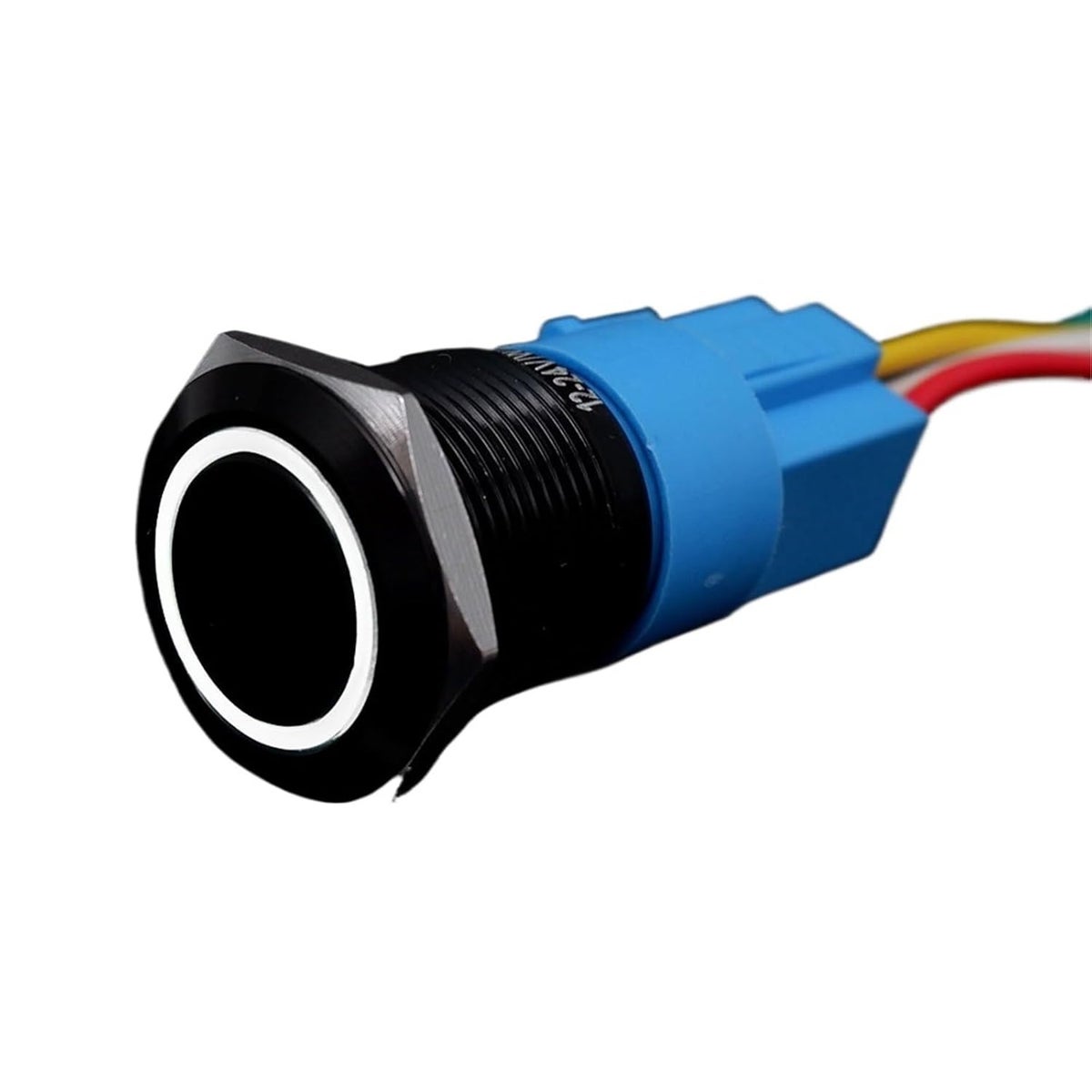 Generic 16MM Circle White Self Locking Push Button Switch 5V 12V 24V ...