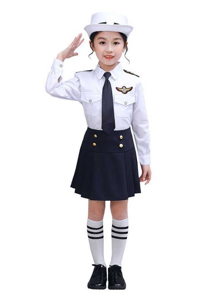Generic Girls captain costume, girl air force pilot, police short ...