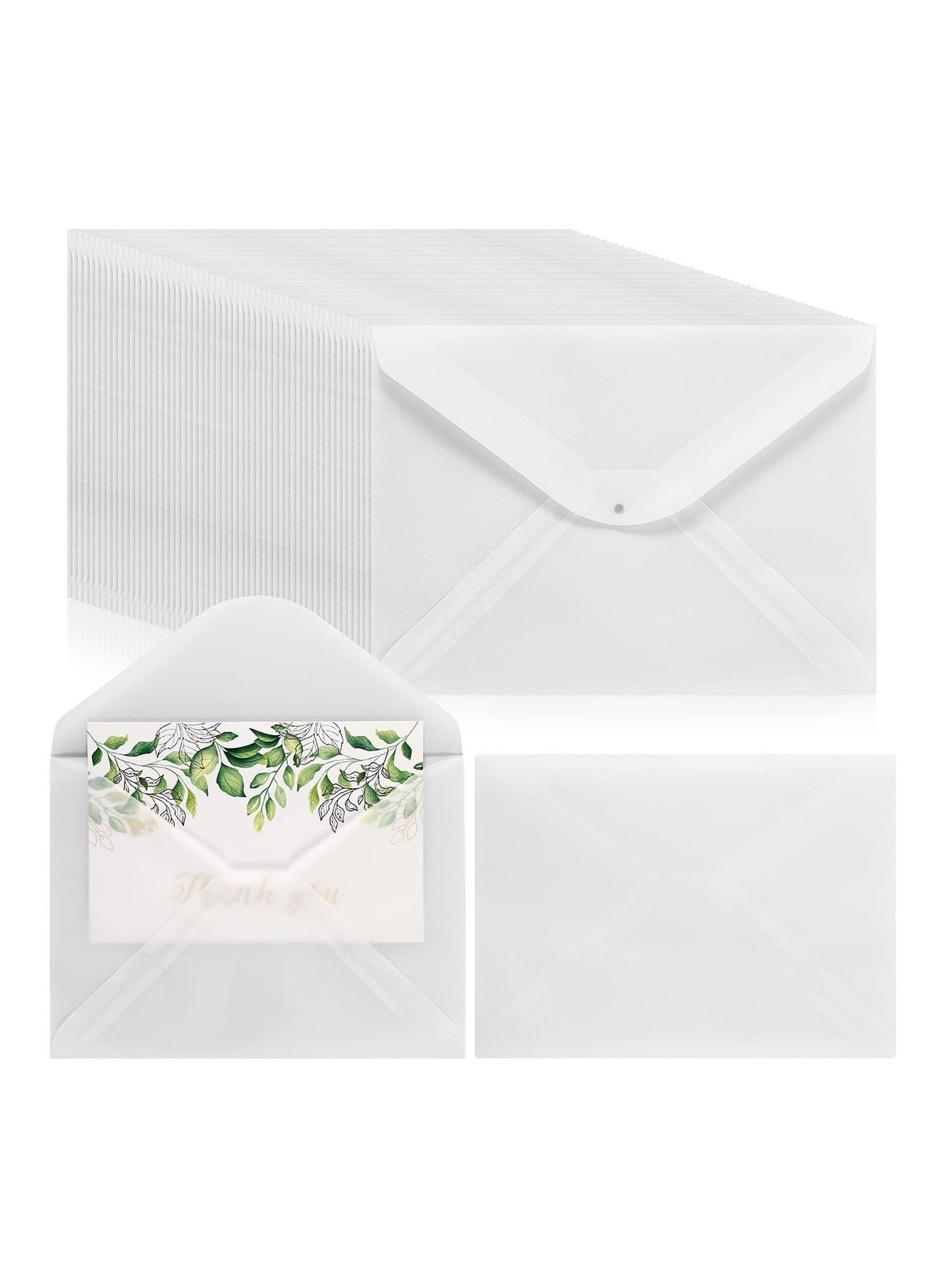 Generic Envelopes, Translucent Paper Envelopes, 50 PCS Vellum Envelopes ...