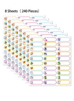 Generic 8 Sheets (240 Pcs) School Name Label Stickers for Kids Stuff ...