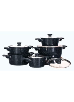 Top Chef 10 Piece Granite Cookware Set (Pot18/20/24/28/Grill28/Tray26 ...