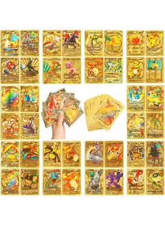 Pokemon 110 PCS Gold Pokemon Cards Set Including Vmax Rares V Series GX ...