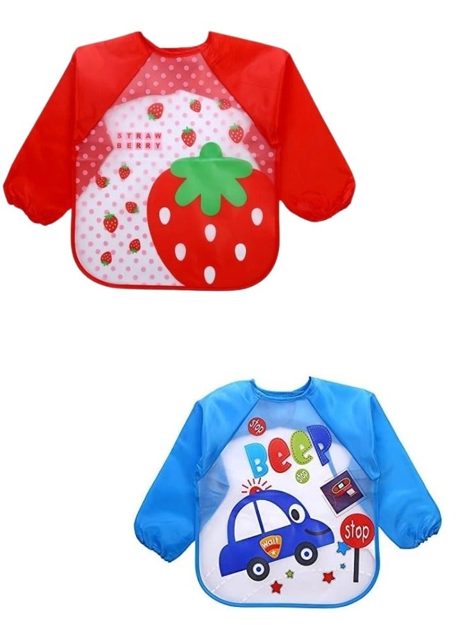 Generic 2pcs EVA Material Sleeve Bib Baby Bib Waterproof Long Sleeve ...