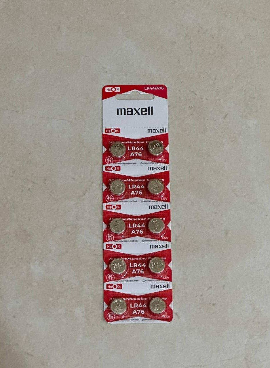 Maxell Maxell LR44 10x Pieces Genuine Alkaline 1.5V Battery (Pack Of 10 ...
