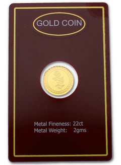 FK Jewellers 2g Gold Coin with Flower & UAE Heritage Building Design ...