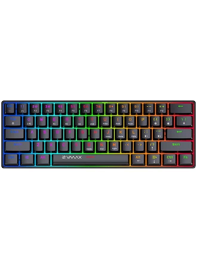 Vmax VMAX 2 in 1 Wireless Wired Mechanical Gaming Keyboard RGB with Red ...