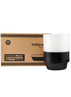 Hotpack Hotpack Disposable Microwavable Container Round Black Base 16 ...