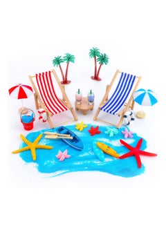 SYOSI Beach Miniature Dollhouse Decorations, Garden Mini Toys DIY ...