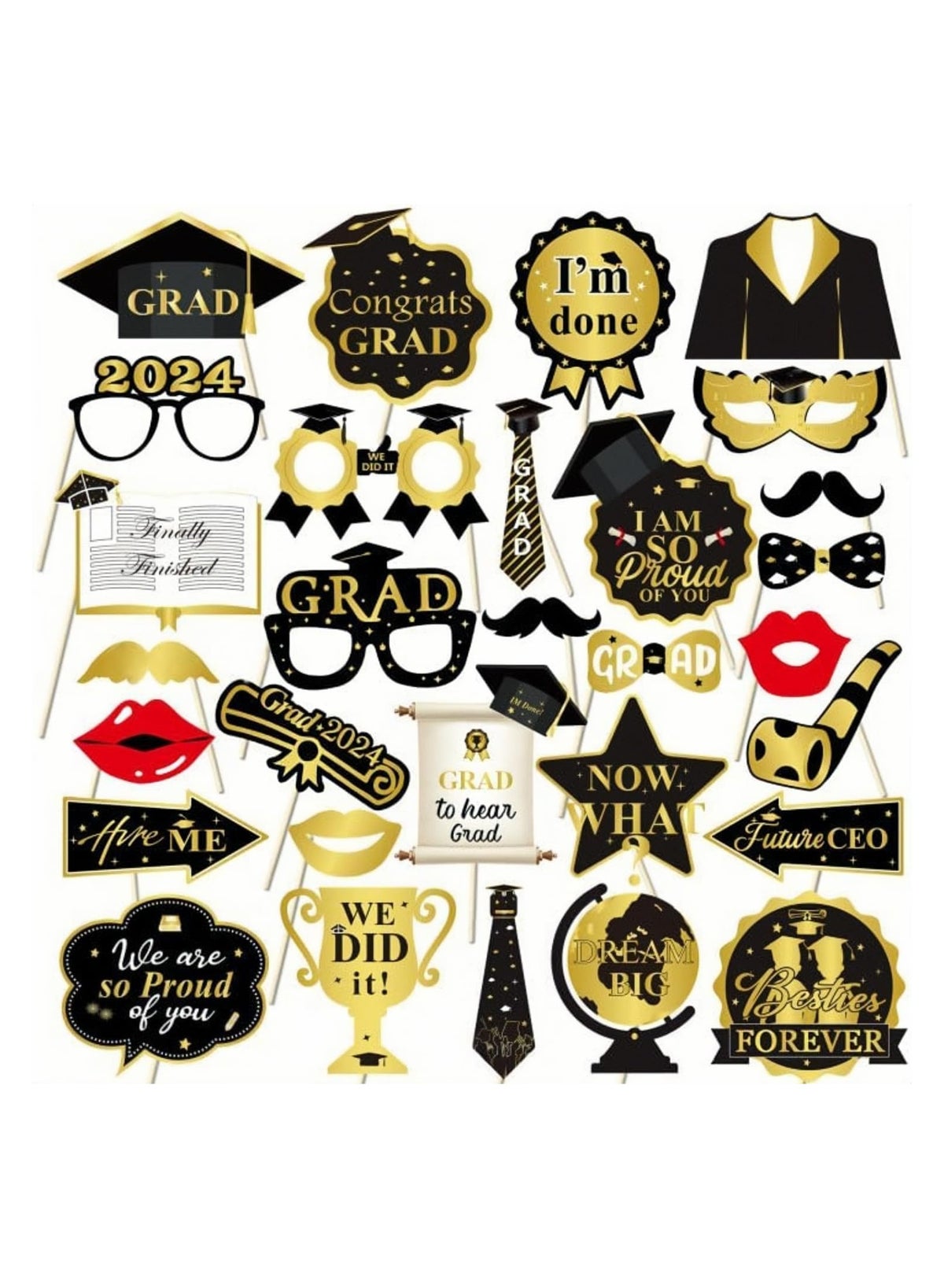 Generic Graduation Photo Booth Props,2024 Large Graduation Class Photo ...