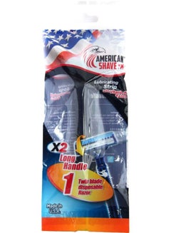 AMERICAN SHAVE X2 Comfort Grip Twin Blade disposable Razors 1Polybag ...