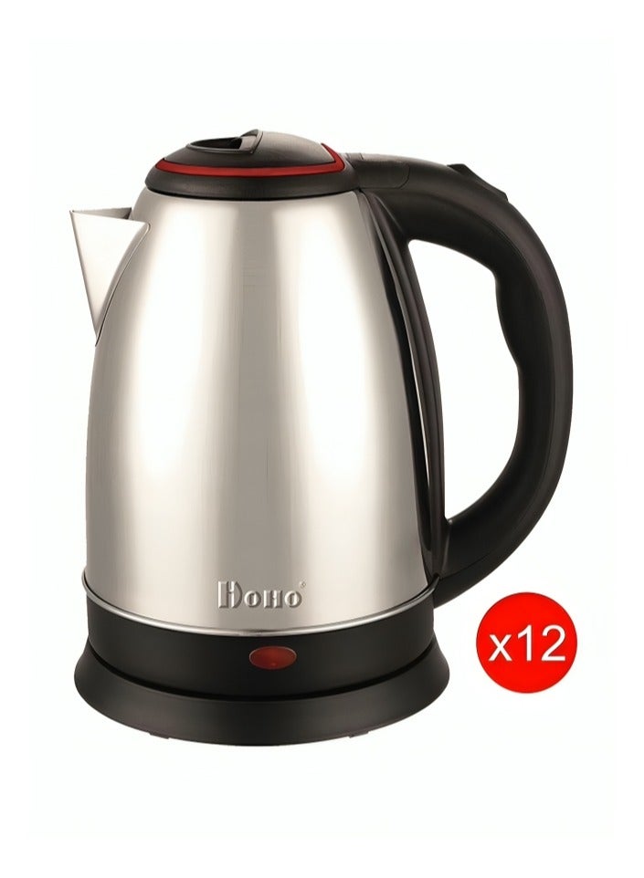 HOHO 12x Stainless Steel Electric Kettle 1.5 L 1500 W Multicolour | Best Price Egypt | Cairo, Giza