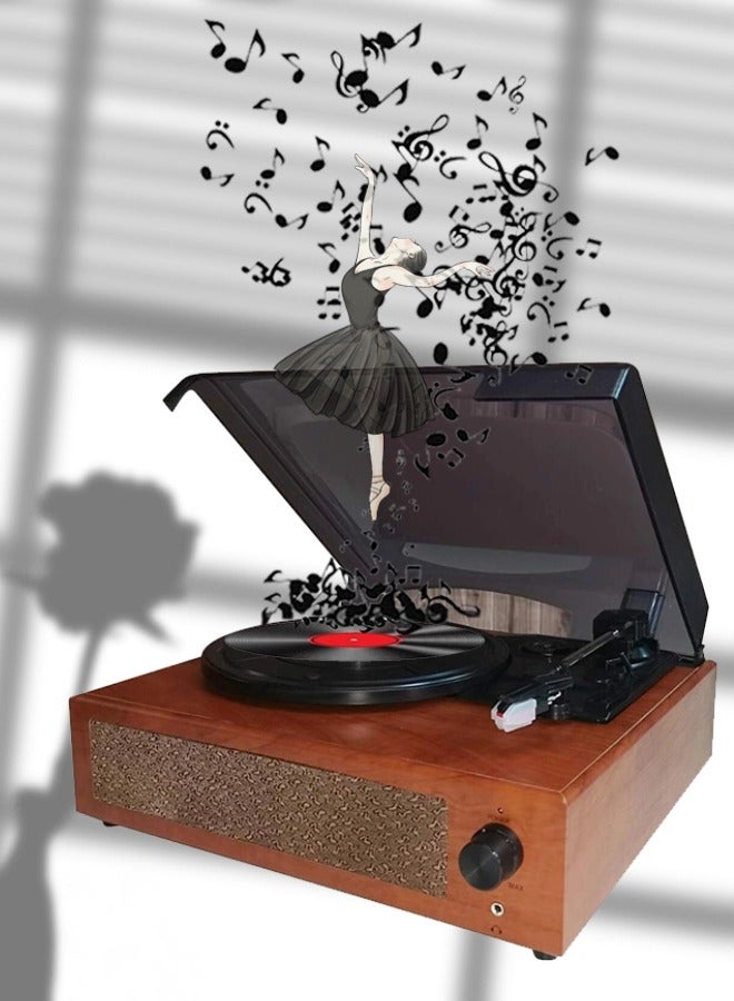 Generic Vinyl Record Player Wireless Turntable with Built-in Speakers ...