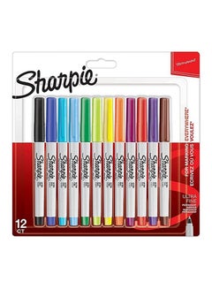 Sharpie 12-Piece Ultra Fine Tip Permanent Markers Set Multicolour UAE ...