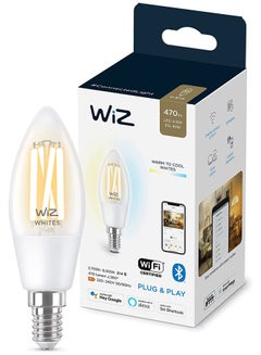 Wiz Wiz Smart Light Bulb Filament Clear Candle Light C35 E14 Tunable White Wi-Fi Compatible With ...