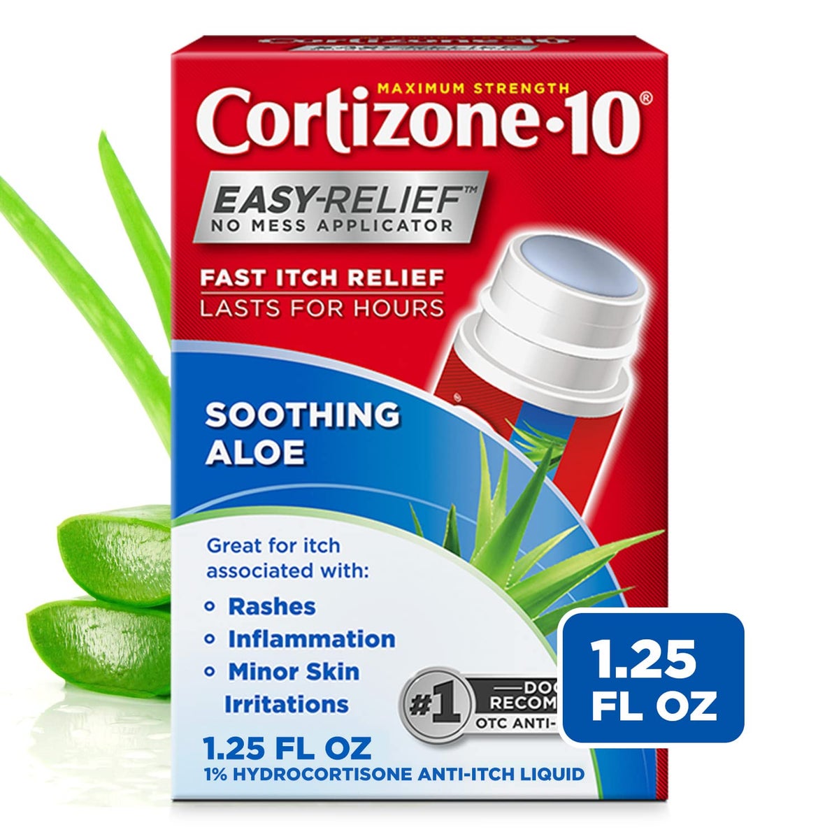 Cortizone 10 Cortizone 10 With Healing Aloe Easy Relief Applicator 1.25 ...
