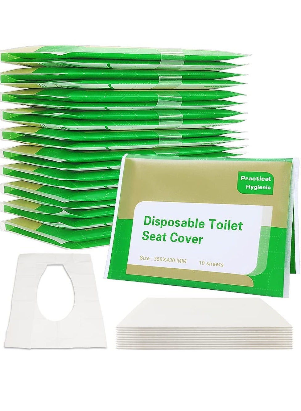 Arabest 100 Pcs Toilet Seat Covers Disposable,Flushable Portable Travel ...