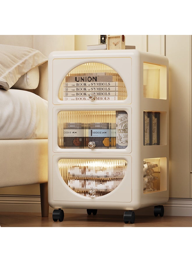 Noon East 3 Layers Clear Plastic Storage Organizer Cart with Visible ...