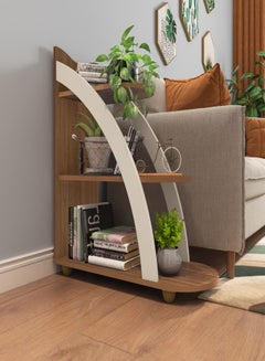 Pilati Sofa Side Table for living room 88.5x31x8.5 White/Brown | Best ...