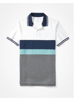 American Eagle AE Tipped Colorblock Pique Polo Shirt | Best Price KSA ...