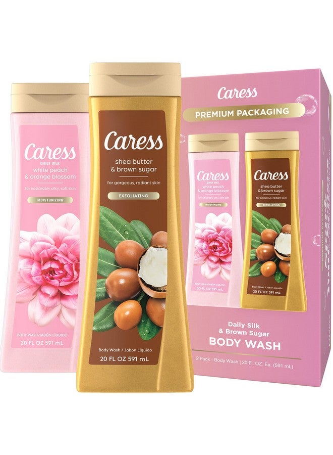 Caress Caress Body Wash Set, Shea Butter & Brown Sugar + Daily Silk ...