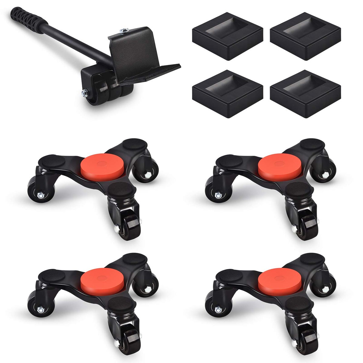 Ronlap Ronlap Furniture Moving Dolly Mover Sliders with 3 Wheels Steel ...